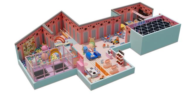 Detailed view of high-quality playground construction materials