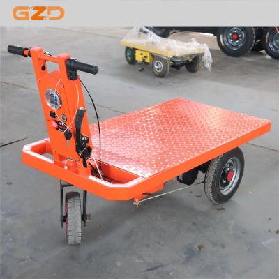 China Electric Flatbed Trolley Heavy-Duty Powered Cart For Easy Material Handling for sale