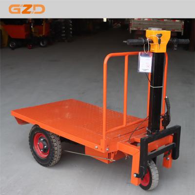 China Electric Flatbed Trolley Heavy-Duty Powered Cart For Easy Material Handling for sale