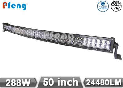 China High Lumen 50 Inch 288W IP67 Curved Double Row Led Light Bar For 4X4 Combo Beam for sale