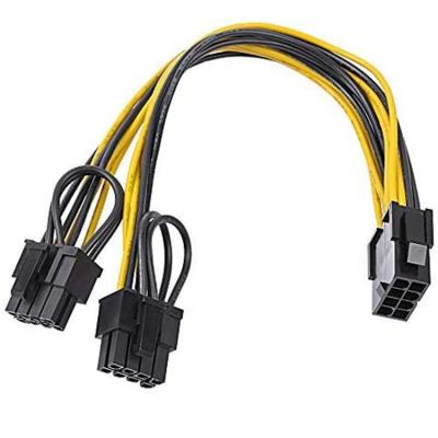 中国 2x 8pの送電線に8p （6+2P）二倍になるPCI-E 8pの女性男性力のアダプター ケーブルのグラフィックス・カードの電源コードのtesla 8pの女性 販売のため