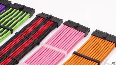 China Telegrafíe el cable de extensión 18AWG los 30cm ATX 1*24pin 1*CPU4+4p 2*PCI-E 6+2p 2*PCI-E 6p para la extensión de cable de la PC Kit Green en venta