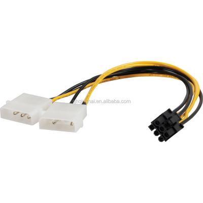 China 6-speld PCI Express aan Twee 4-speld Molex-de Kabel van de Machtsadapter Te koop
