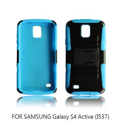 中国 Samsung S4 活動的な I537、二重色の場合のための Silicone+PC の堅い場合 販売のため