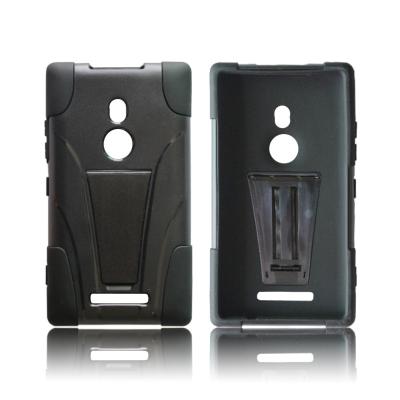 中国 ノキア 925 PC+ のシリコーン、二重色の場合のための堅い PC カバー 販売のため