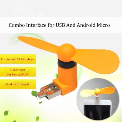 中国 携帯電話および usb 港のための 1 つの OTG マイクロ小型 usb ファンに付き 2016 の新製品 2 つ 販売のため