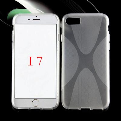 China X line tpu cover case for Apple iphone 7 crystal X type tpu phone case for iphone 7 for sale