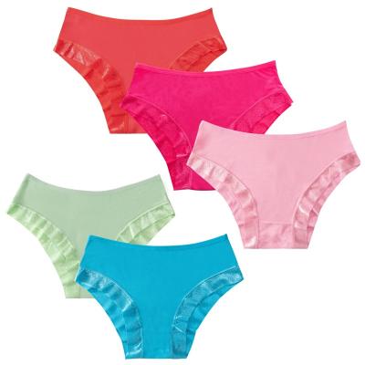Cina Custom color women lace sexy briefs bamboo fiber elastic waistband woman underwear for ladies in vendita