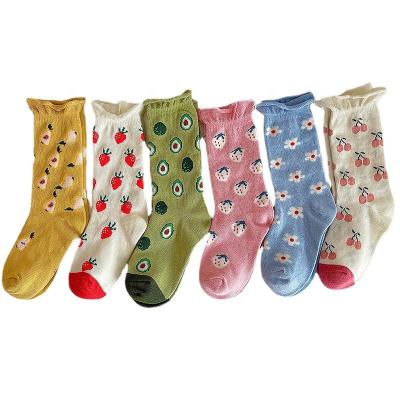 Cina 2021 New Arrivals Children Socks Wholesale Kids Socks Fruit Girls Tube Baby Socks in vendita