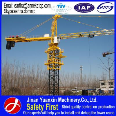 China 8t load 60m working range building tower crane for sale
