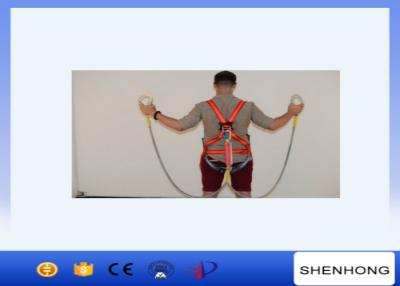 China Gancho grande do equipamento dois completos ajustáveis da proteção da queda do chicote de fios do corpo junto com o saco do amortecedor à venda