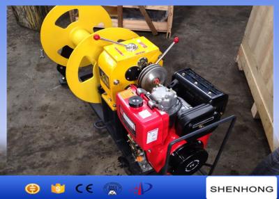China 4HP Rated Load Portable Diesel Cable Winch For Transmission Line Laying Projects for sale