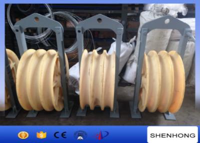 China 508mm Large Diameter Cable Pulling Pulley 20 - 60KN Conductor Stringing Blocks for sale