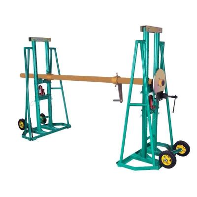 Cina Capacità 5T CABLE DRUM JACK STAND CABLE REEL STAND CON FRENO in vendita