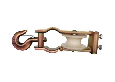 China Universal Wire Stringing Block Pulley , Crossarm Mounted And Hooked Style for sale