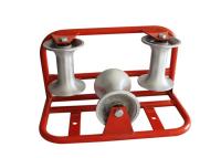China Nylon or Aluminum Cable Turning Pulley Corner Cable Roller Three Roller Type for sale