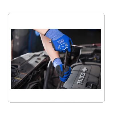 Cina Un elastam di nylon blu Sandy Nitrile Gloves di 15 calibri in vendita