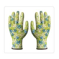 China Office General Work Transparent Nitrile Gloves With Seamless Polyester Liner for sale