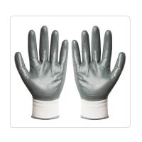 China 13 Gauge Soft Polyester Nitrile Work Gloves For Glass Work for sale