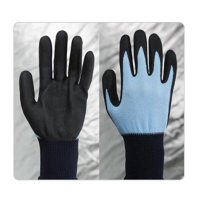 China Luvas de nylon carbonosas livres do nitrilo da segurança da mão do forro do Spandex do silicone à venda