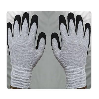 Cina Guanti respirabili di Grey Bamboo Fiber Sandy Nitrile di manutenzione della funzione in vendita