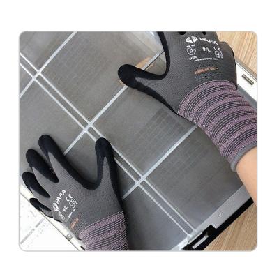 China Guanti di pulizia del lavoro di Grey Nylon Liner Ladies Nitrile for sale