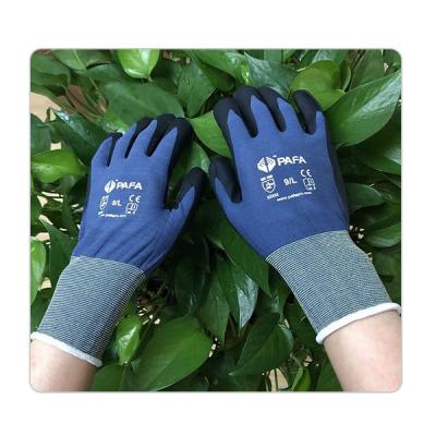 China Luvas de nylon de jardinagem respiráveis da segurança da mão da malha do verão das mulheres à venda