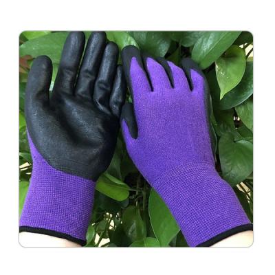 China L'ambiente 15 di giardinaggio misura i guanti di bambù del lavoro della sicurezza della fodera dell'elastam di Microfiber for sale