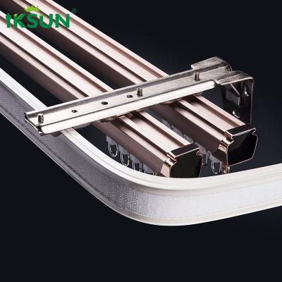 Cina attaccatura di alluminio della finestra del supporto della parete della pista della tenda di triplo dell'oro di 5.8m in vendita