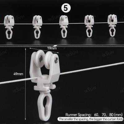Cina 60/70/80 mm Ripple Rold binario per tende in vendita