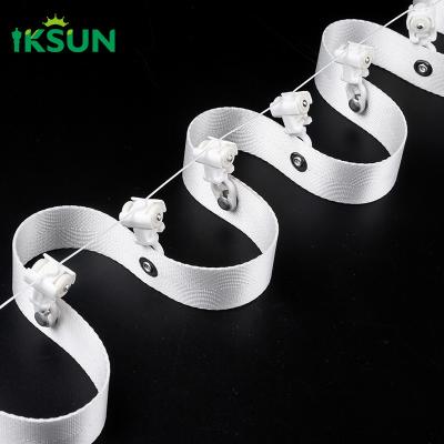 China Aluminium Alloy 100mm S Fold Curtain Tape 50kg Bearing Capacity Te koop