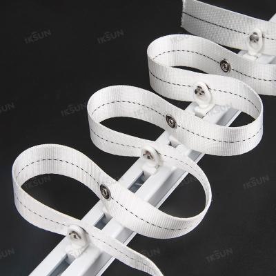 China Aluminium Alloy 100mm S Fold Curtain Tape 50kg Bearing Capacity Te koop