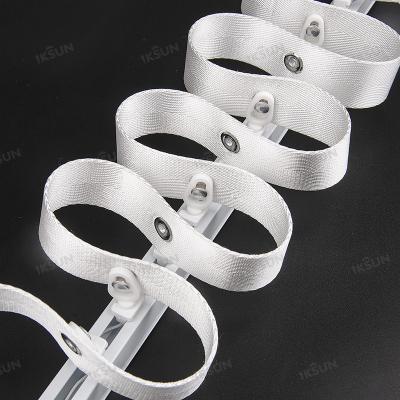 China Aluminium Alloy 100mm S Fold Curtain Tape 50kg Bearing Capacity Te koop
