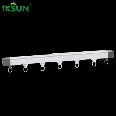 中国 1.1-4.5m Extendable Curtain Track Adjustable Track Rail Rod Ivory Color 販売のため