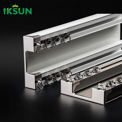 Cina 1.1mm Thickness Double Aluminium Curtain Track Screws Mount in vendita