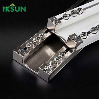 Cina 6063 Aluminium Double Track Curtain System For Layered Curtains in vendita