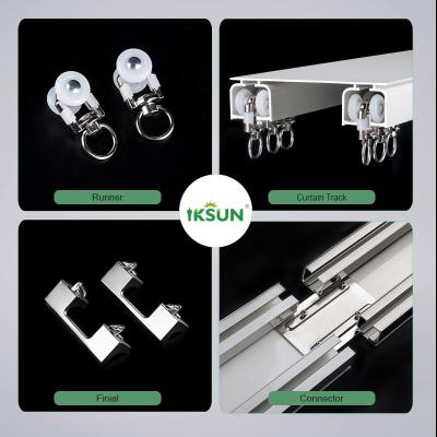 Cina Heavy Duty Aluminium Double Curtain Track System Square Shape in vendita