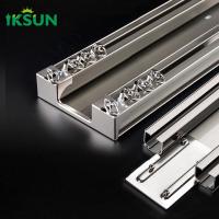 China Ceiling Mounted Double Aluminium Curtain Track Square Shape for sale