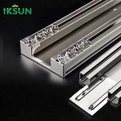 Cina Ceiling Mounted Double Aluminium Curtain Track Square Shape in vendita