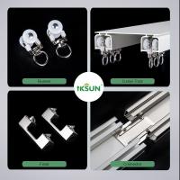 China Ceiling Mounted Double Aluminium Curtain Track Square Shape for sale