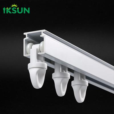Cina ISO9001 Telescopic Curtain Track Extendable Ceiling Mounted Curtain Rod Runner Rollers Holder Rails Track in vendita