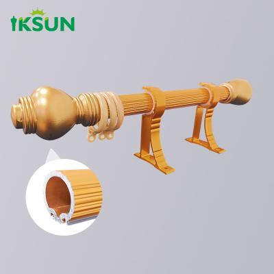 Cina hot selling curtain walls accessories holder aluminum single long curtain rod set and rails in vendita