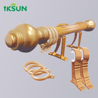 Cina Aluminium window curtain rods rails set decorative pipe hotel bracket curtain rod in vendita