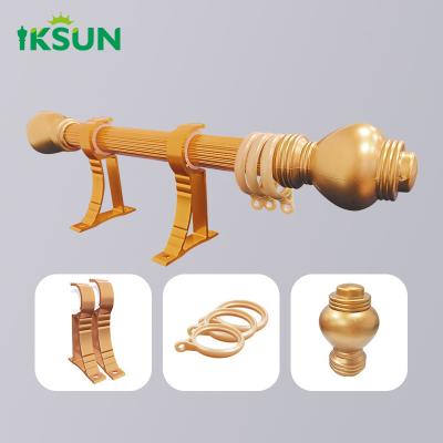 Cina Aluminium window curtain rods rails set decorative pipe hotel bracket curtain rod in vendita