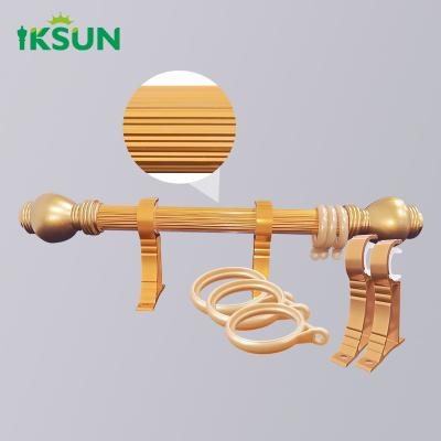 Cina Curtain Roman rod thickened aluminum alloy curtain track Nordic simple mute perforated bracket side mounted single rod in vendita