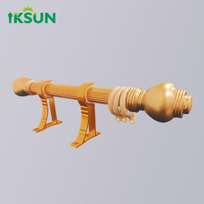 Cina Aluminum Alloy Curtain Rod, Thickening, Nordic Simple, Mute Perforated Bracket, Side Mounted, Single Rod in vendita