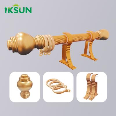 Cina Aluminum Alloy Curtain Rod, Thickening, Nordic Simple, Mute Perforated Bracket, Side Mounted, Single Rod in vendita