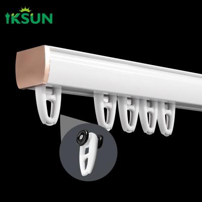 Cina Customized U Shaped Aluminum Curtain Tracks Profile Sheave Slide Way Curtain Straight Rail in vendita