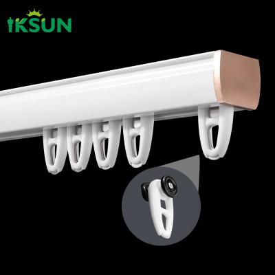 Cina Aluminum Alloy Sliding Flexible Curtain Tracks Single Double Curtain Rails For Windows Curtain Drapes in vendita