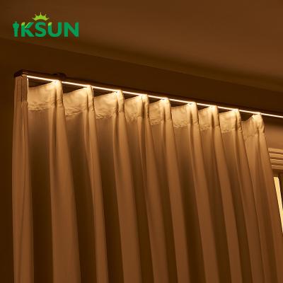 Cina Elettroforesi LED Light Curtain Track Flessibile Silenzioso Nascosto Curve Curtain Rail Per Divider Camera d'Albergo in vendita